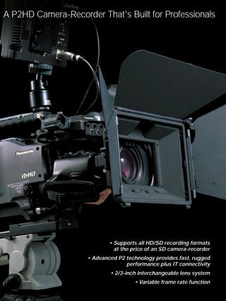 Panasonic AG-HPX500 | PDF