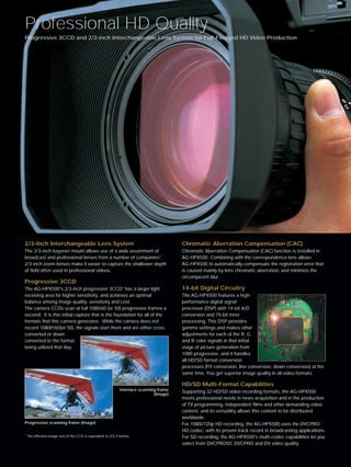 Panasonic AG-HPX500 | PDF