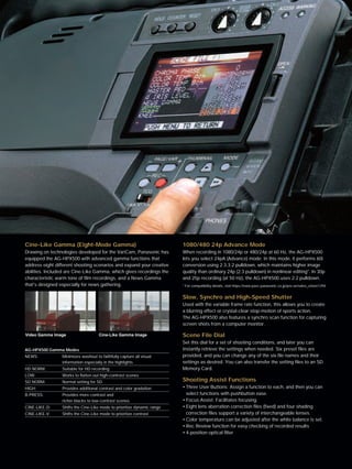Panasonic AG-HPX500 | PDF