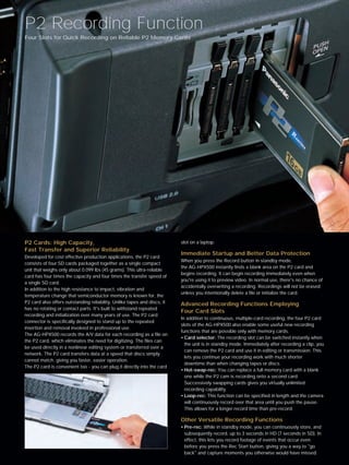 Panasonic AG-HPX500 | PDF
