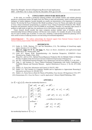 A Periodical Production Plan for Uncertain Orders in a Closed-Loop Supply Chain System | PDF