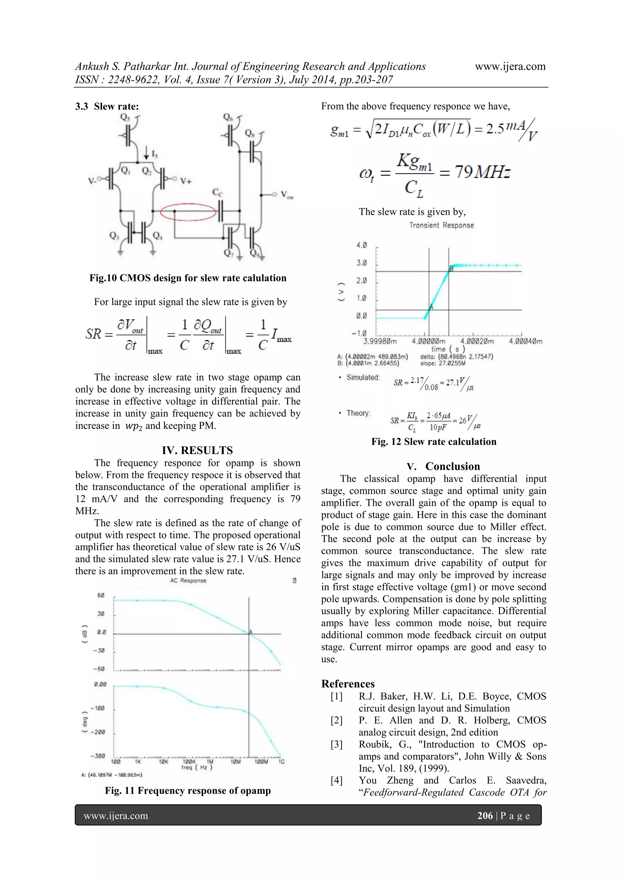 Performance Analysis Of Low Power High Gain Operational Amplifier Using Cmos Vlsi Design Pdf
