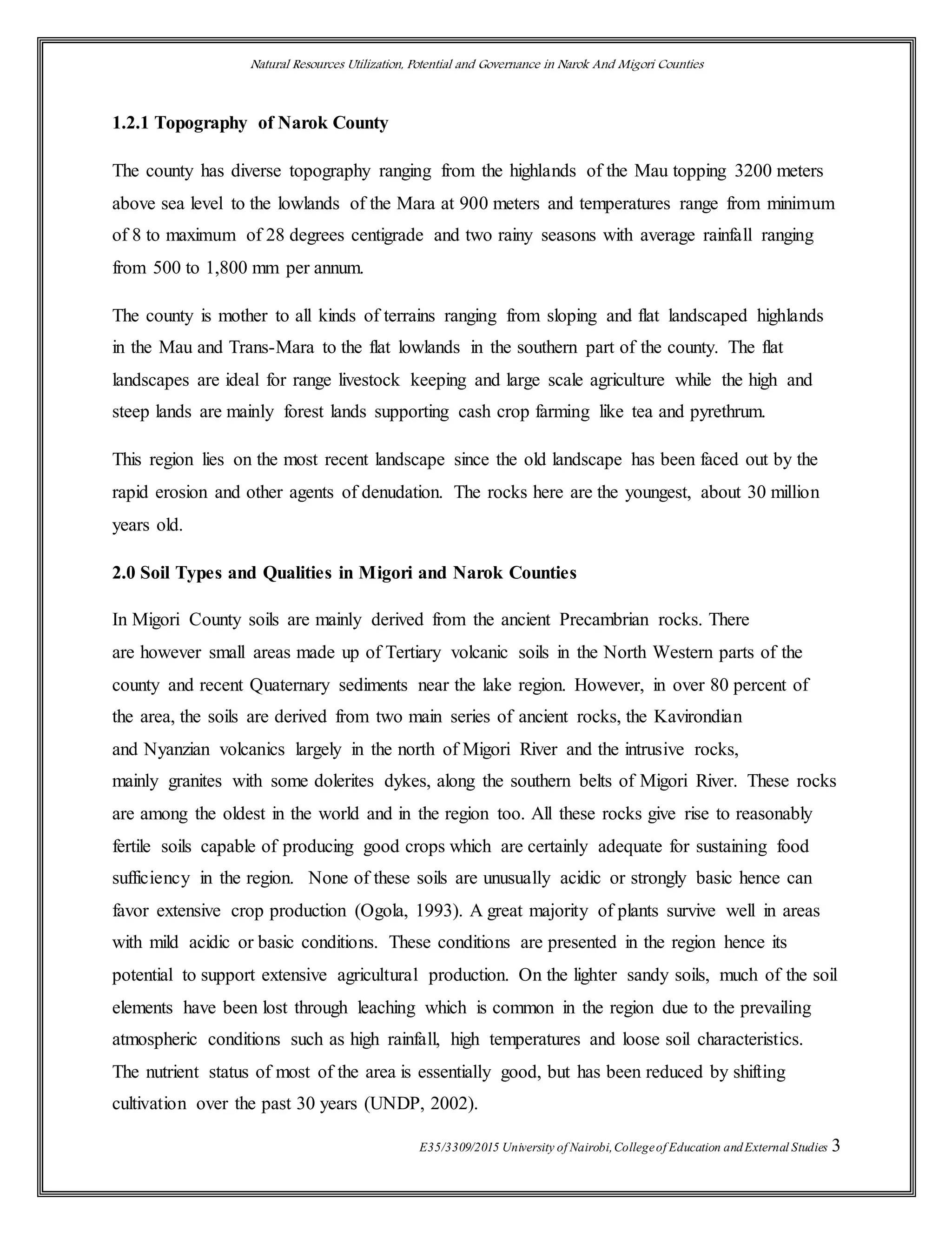 Migori and Narok Counties | DOCX