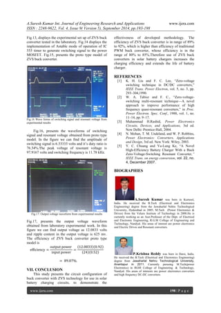 Design & Implementation of Zero Voltage Switching Buck Converter | PDF