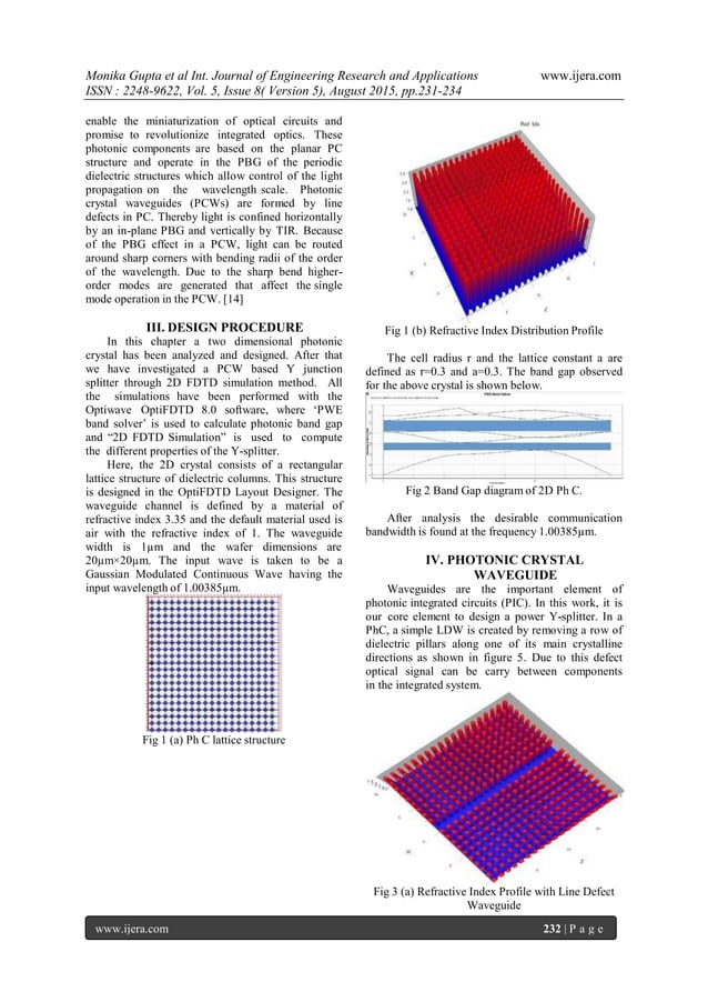 Improving Splitting Efficiency in Photonic Crystal Waveguide | PDF