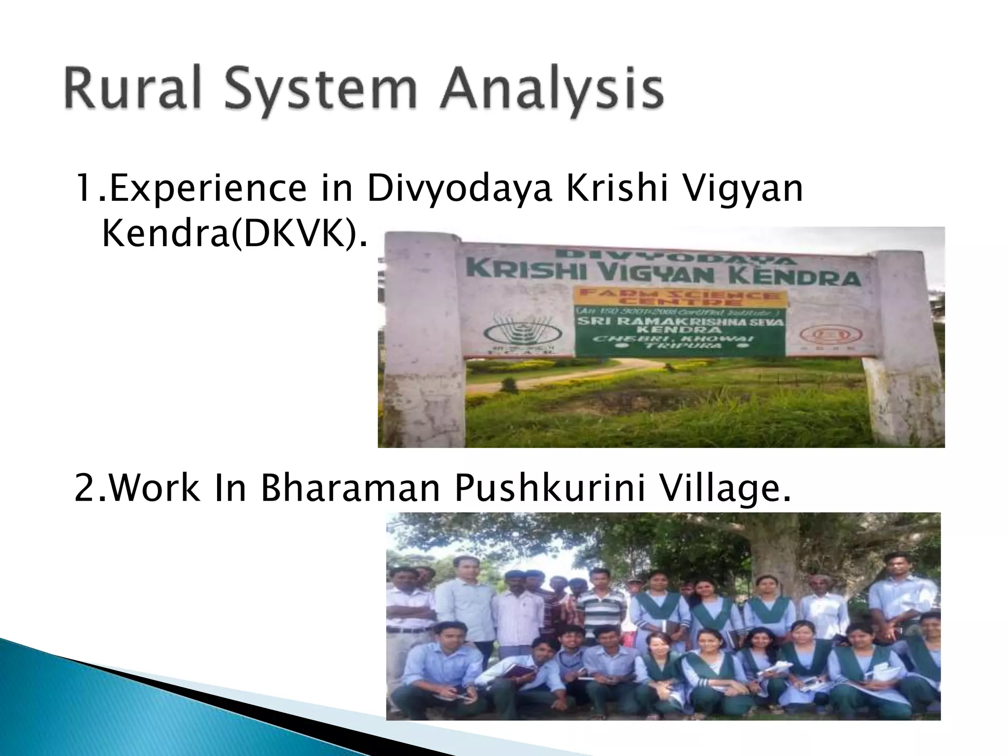 Rural system Analysis{RAWE Programme} | PPT