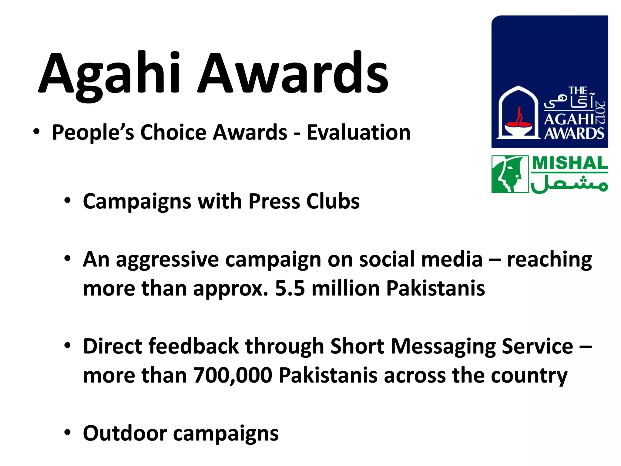 Agahi Awards - Criteria And Evaluation Presentation | PPT