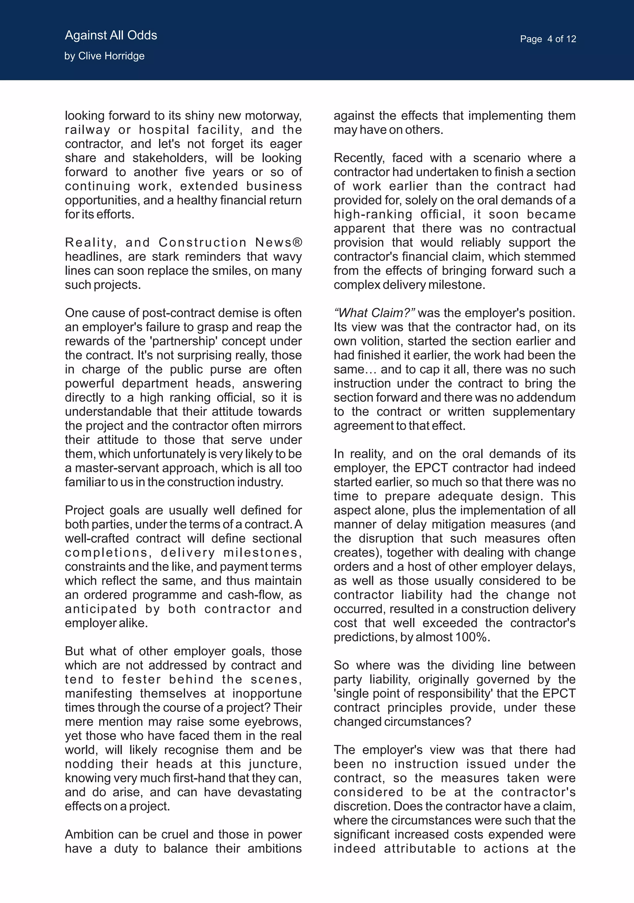 Against all odds | PDF