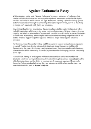 Against Euthanasia Essay.pdf