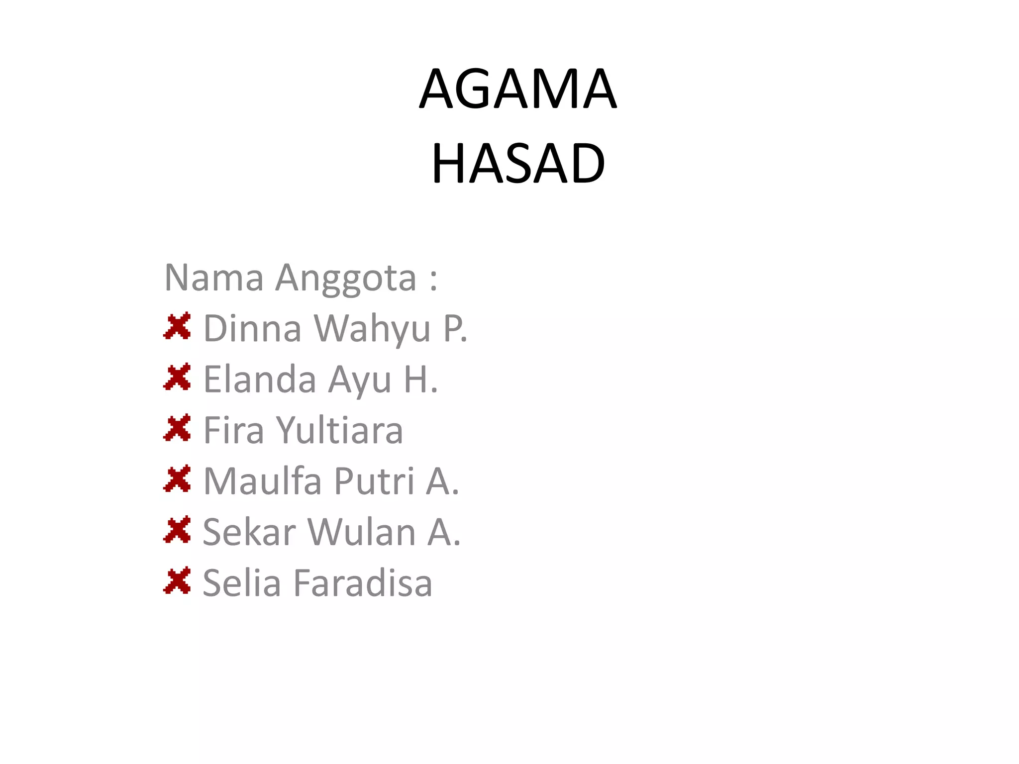 Hasad (iri dengki) | PPTX