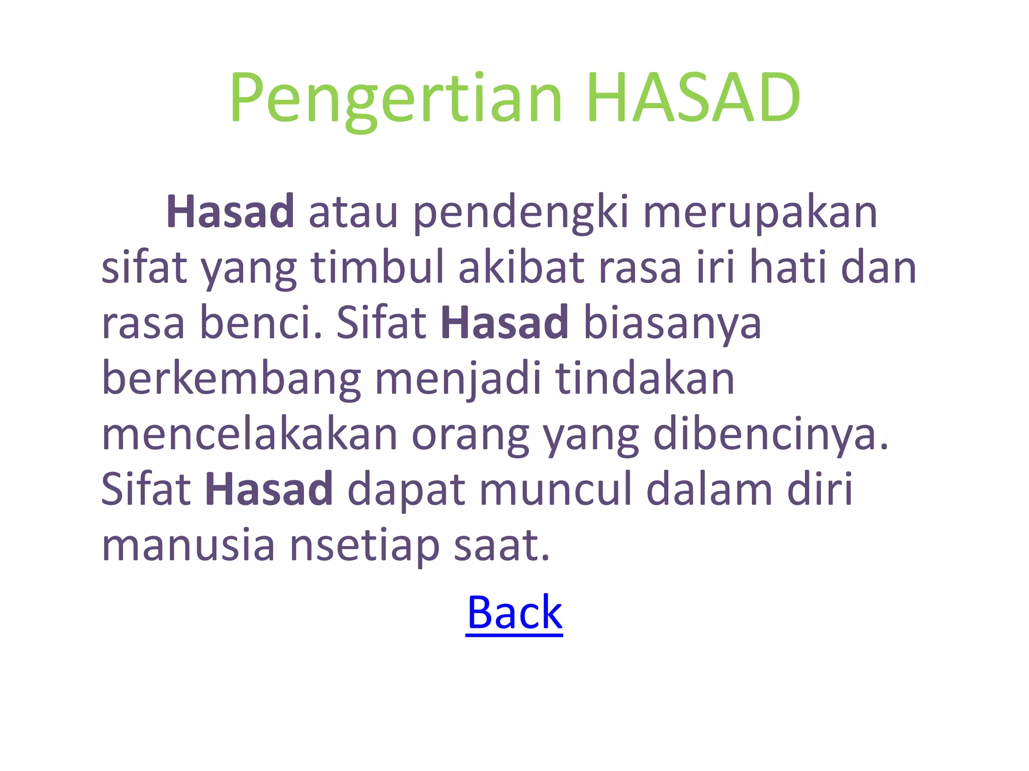 Hasad (iri dengki) | PPTX