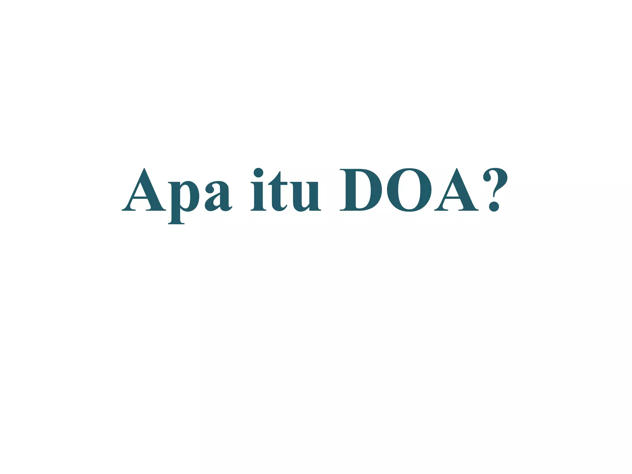 Apa itu Doa? | PPTX