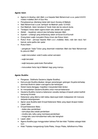 Agama-agama di Malaysia | PDF