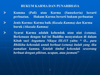 Agama Buddha Pertemuan Ke 6, Tentang Karma dan Tumimbal Lahir | PPT