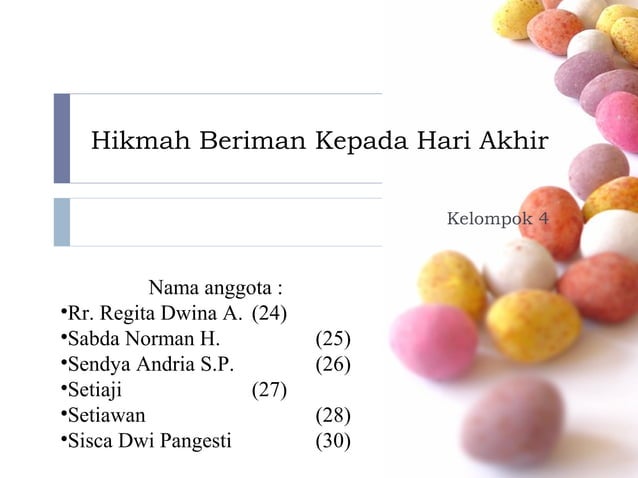 Hikmah beriman kepada hari akhir | PPT Hikmah beriman kepada hari akhir | PPT
