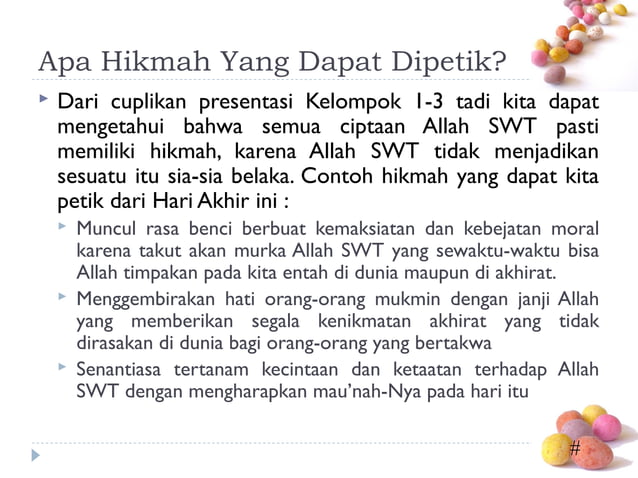 Hikmah beriman kepada hari akhir | PPT Hikmah beriman kepada hari akhir | PPT