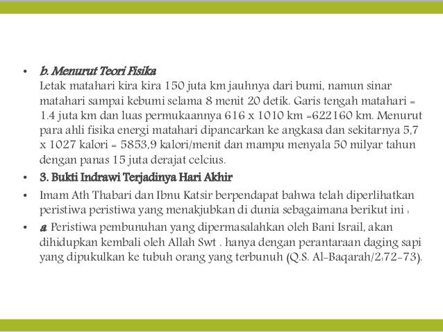 Beriman kepada Hari Akhir Beriman kepada Hari Akhir