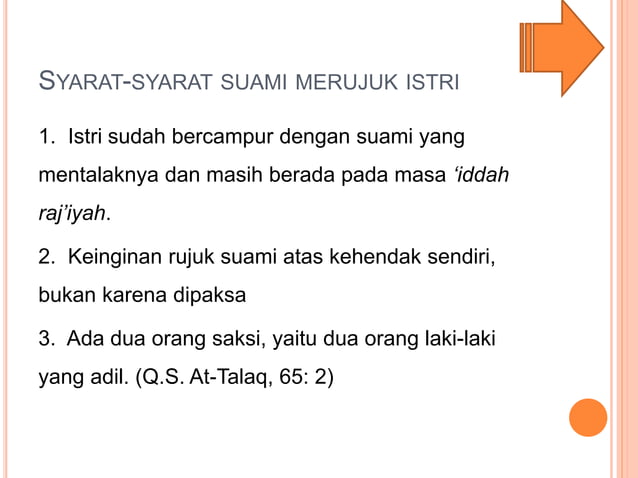 Agama iddah & rujuk materi xii | PPTX