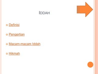 Agama iddah & rujuk materi xii | PPTX