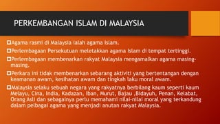 AGAMA DAN KEPERCAYAAN DI MALAYSIA - SEJARAH | PPTX