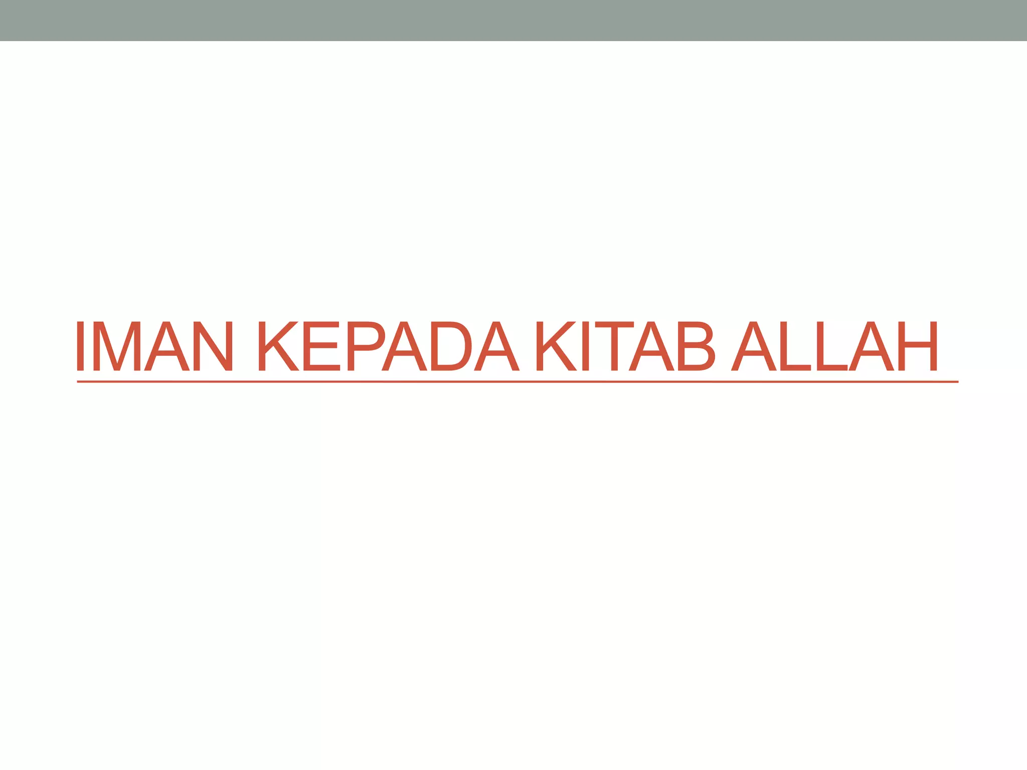 Agama ( iman kepada kitab kitab allah ) | PPT