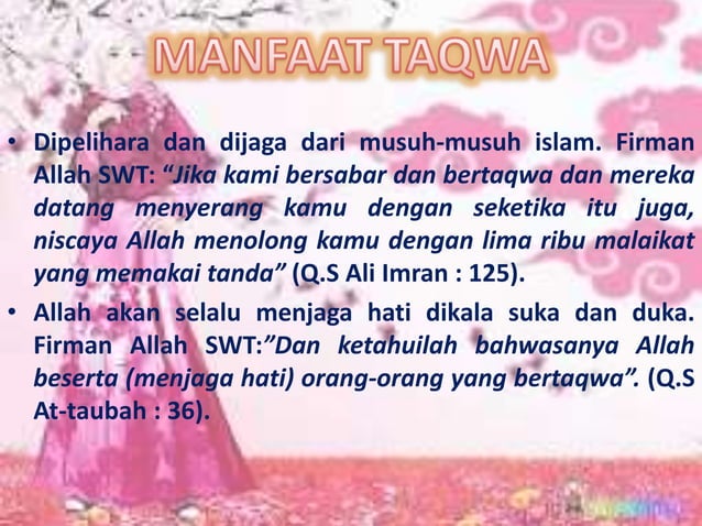 makna taqwa dalam kehidupan | PPT