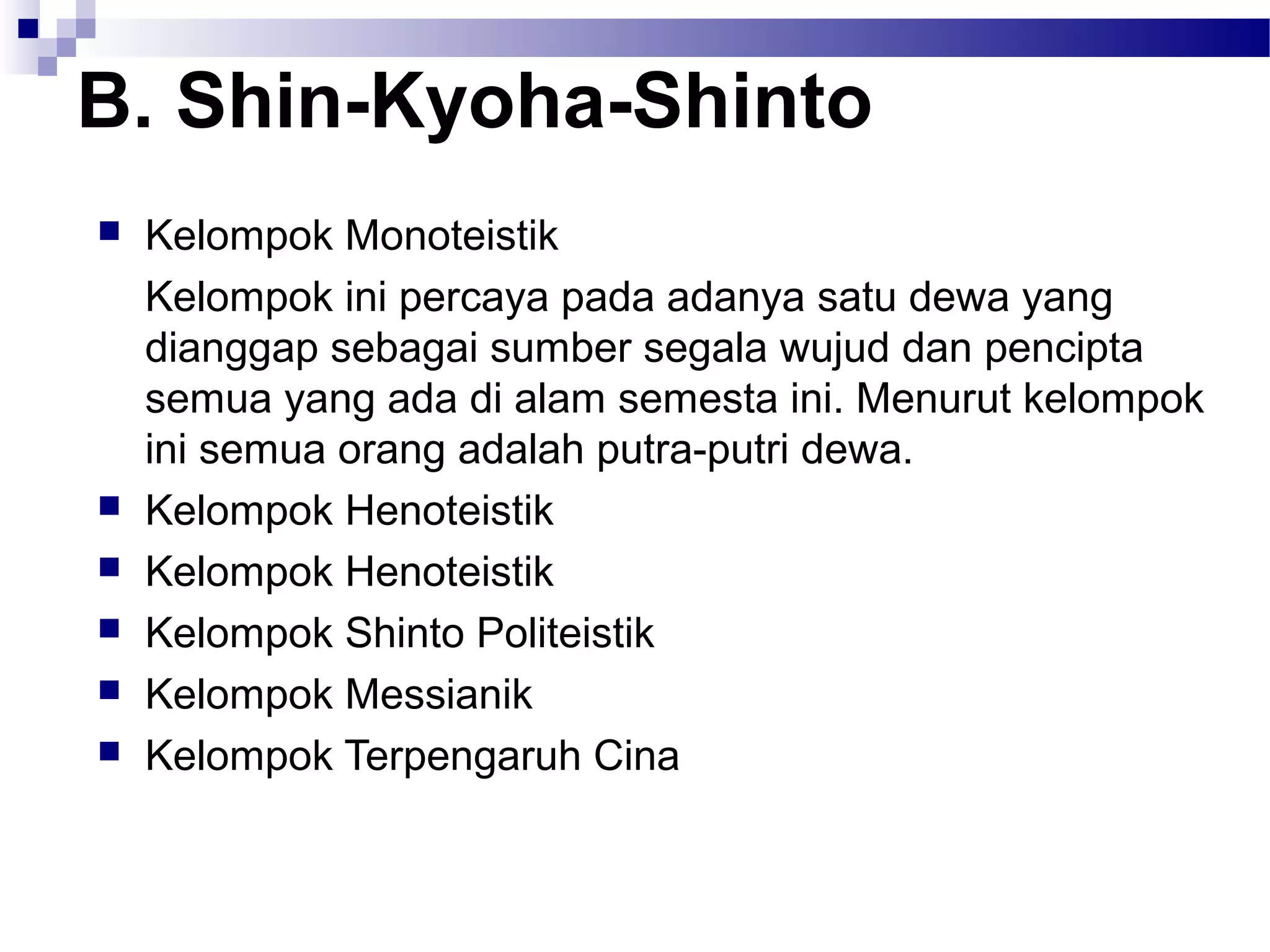 Sekte-sekte Dalam Agama Shinto | PPT