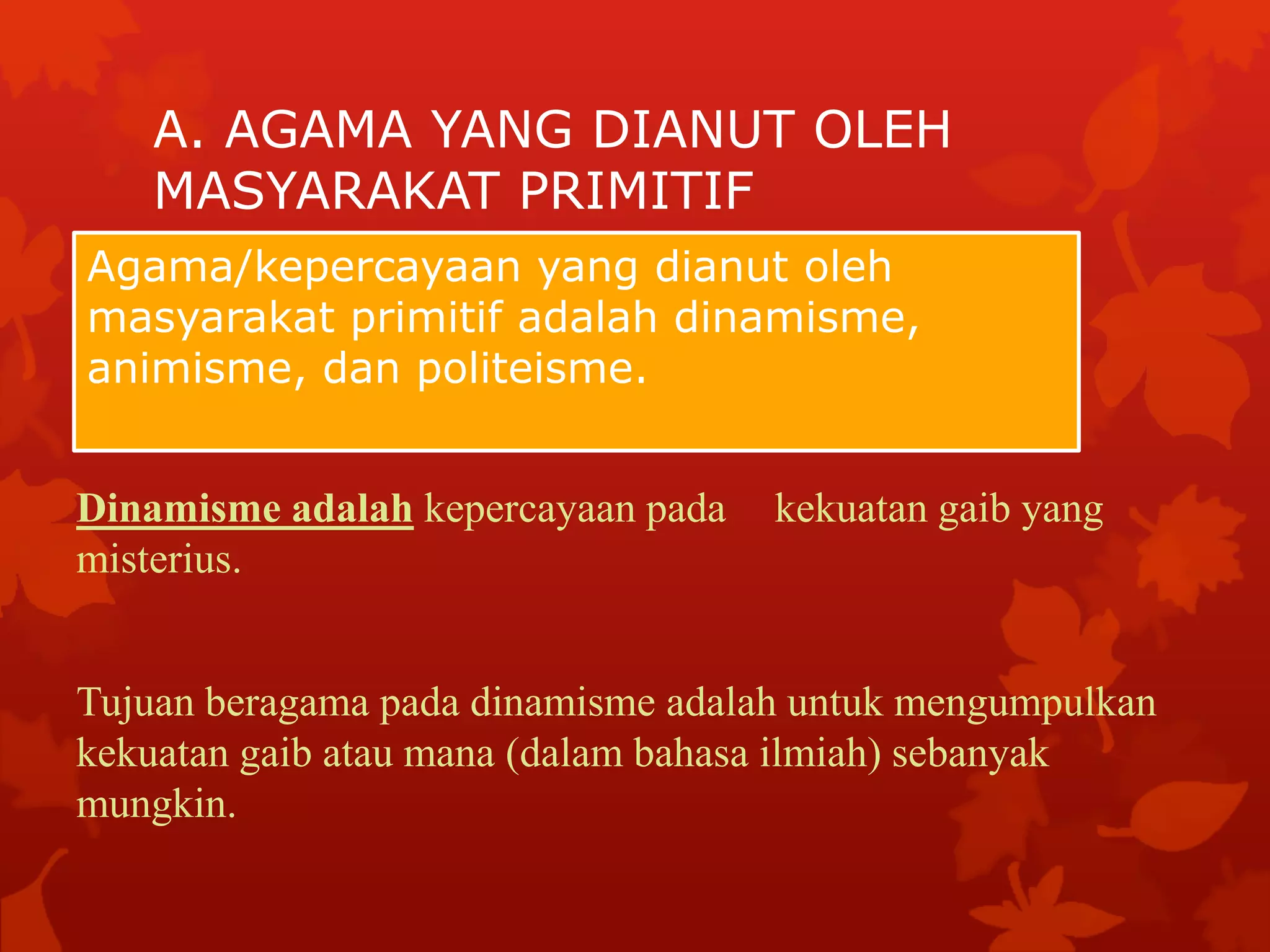 Agama masyarakat primitif & modern | PPTX