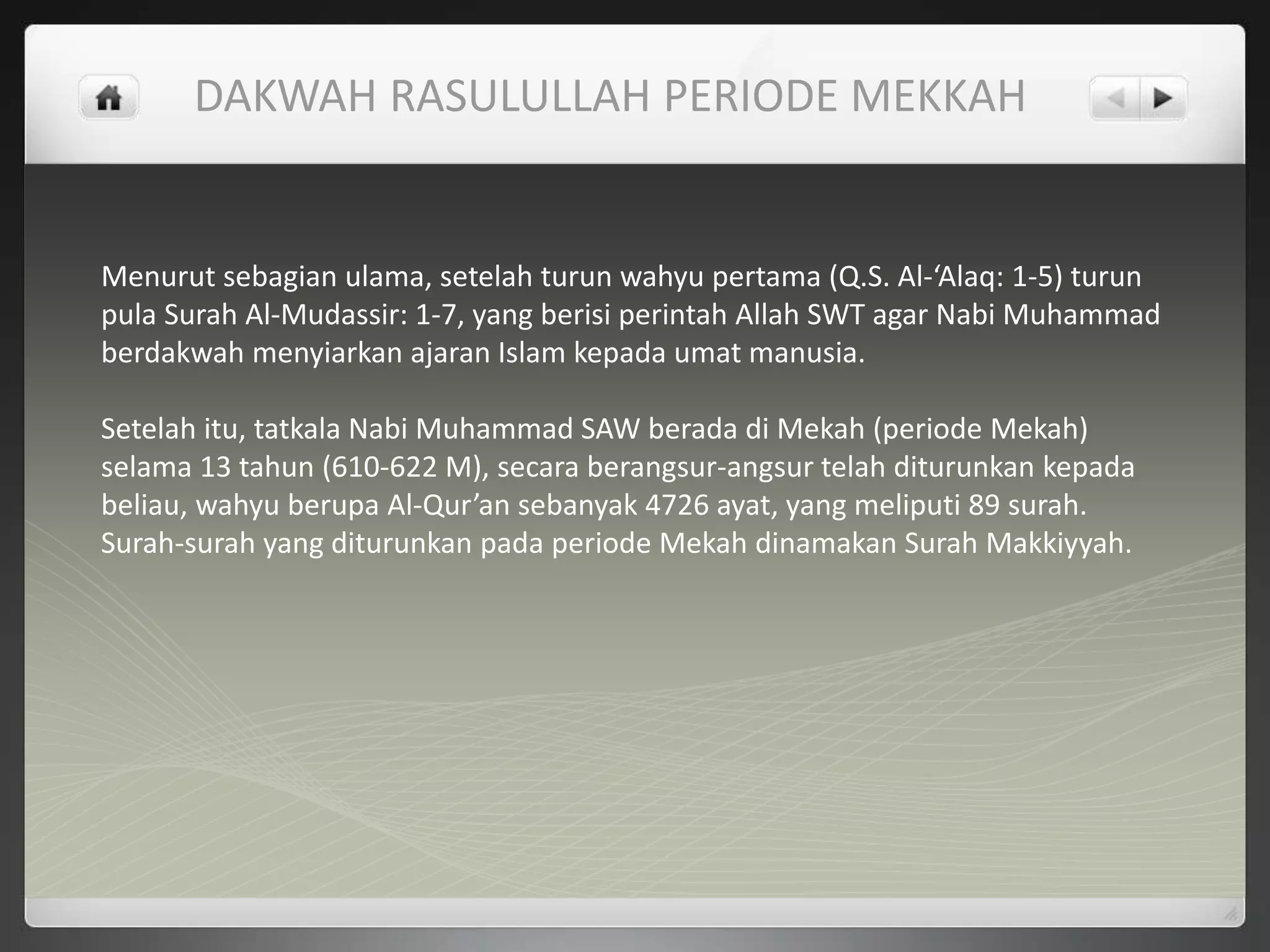 Sejarah Dakwah Rasulullah Periode mekkah | PPTX