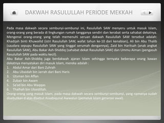 Sejarah Dakwah Rasulullah Periode mekkah | PPTX