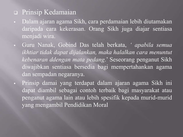 Agama sikhisme dan kerelevanannya dalam pengajaran pendidilan moral di sekolah | PPTX