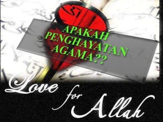 penghayatan agama membawa kepada perubahan sosial | PPTX