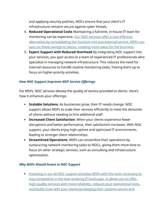 A Game Changer for Seamless IT Operations with NOC Support for MSP in ...