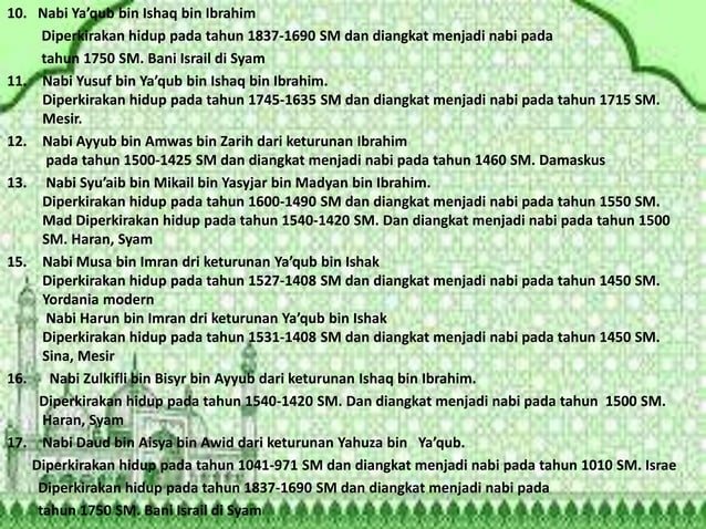 silsilah nabi dan rasul | PPTX