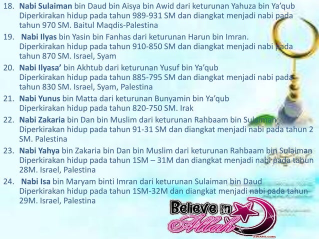 silsilah nabi dan rasul | PPTX