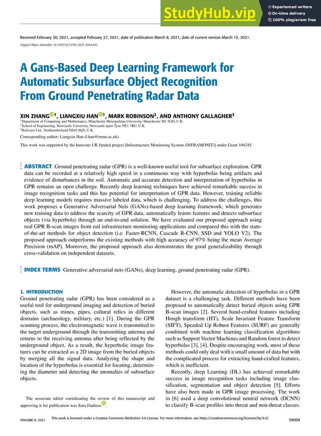 A Gans-Based Deep Learning Framework For Automatic Subsurface Object Recognition From Ground ...