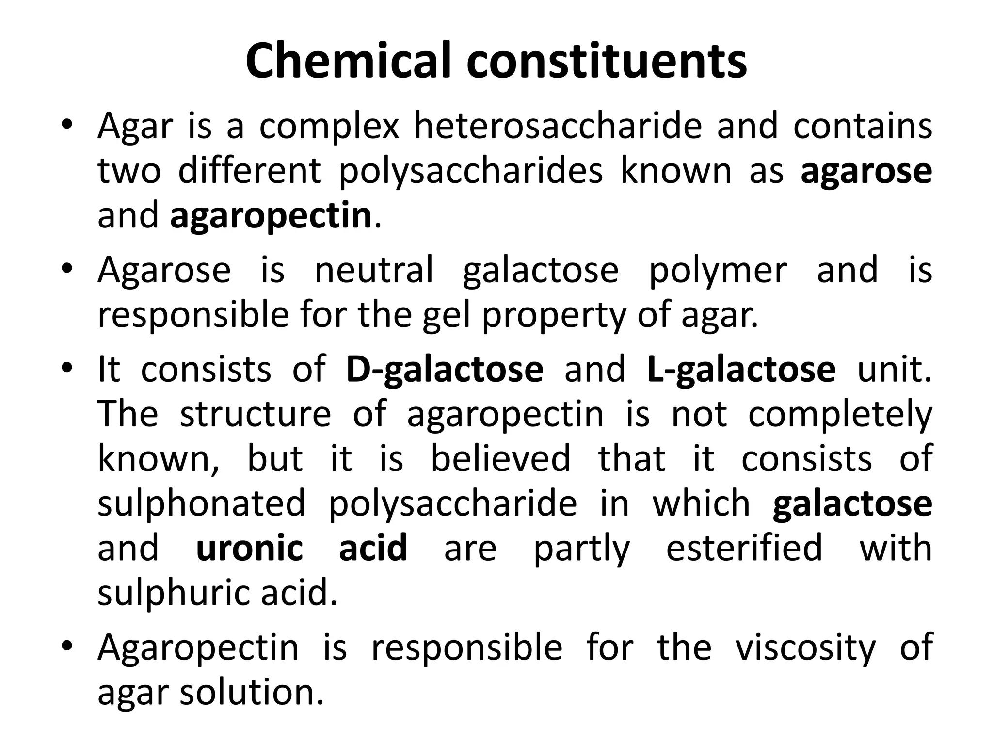 AGAR- Vegetable Gelatin- Pharmacognostic Details | PPTX