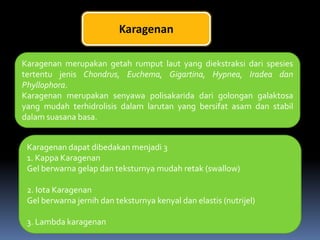 Koloid Agar-agar karagenan | PPTX