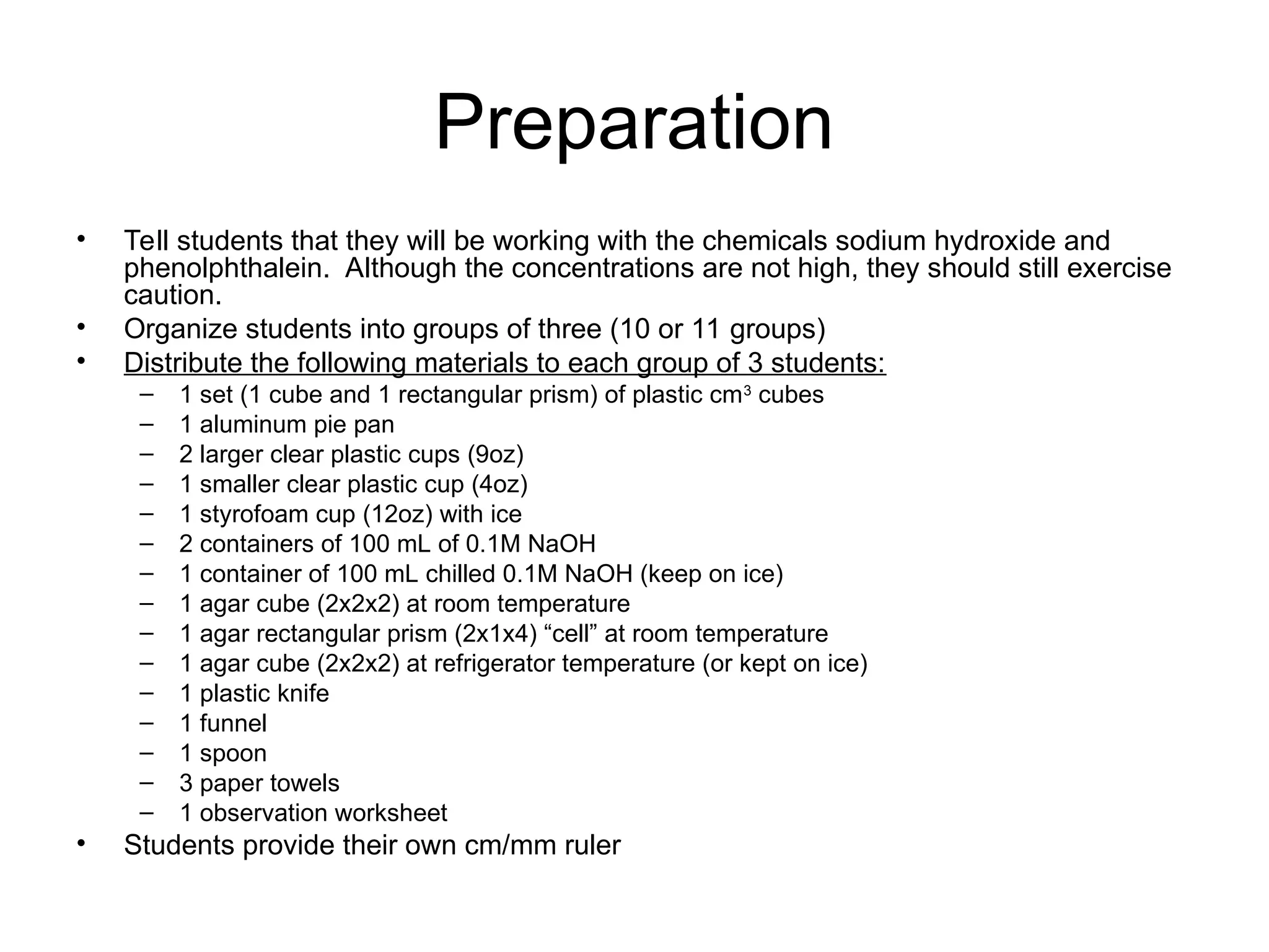 Agar-Cell-Diffusion.AS Biology Practical Resource | PPT