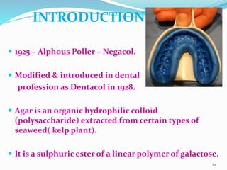 Agar alginate | PPTX