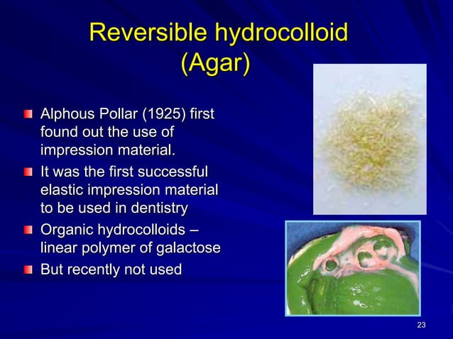 agar agar and alginate impression materials | PPT
