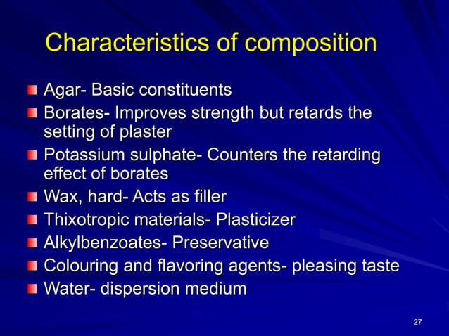agar agar and alginate impression materials | PPT