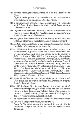 Agarbiceanu ion fefeleaga (tabel crono) | PDF