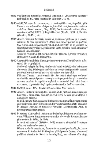 Agarbiceanu ion fefeleaga (tabel crono) | PDF