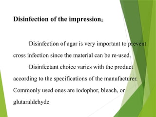 agar impression material 1st year.pNJptx | PPTX
