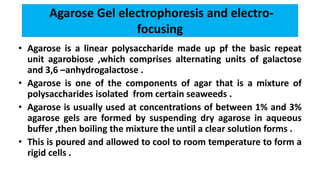 Agarose gel and ultra cenrtifugation | PPTX