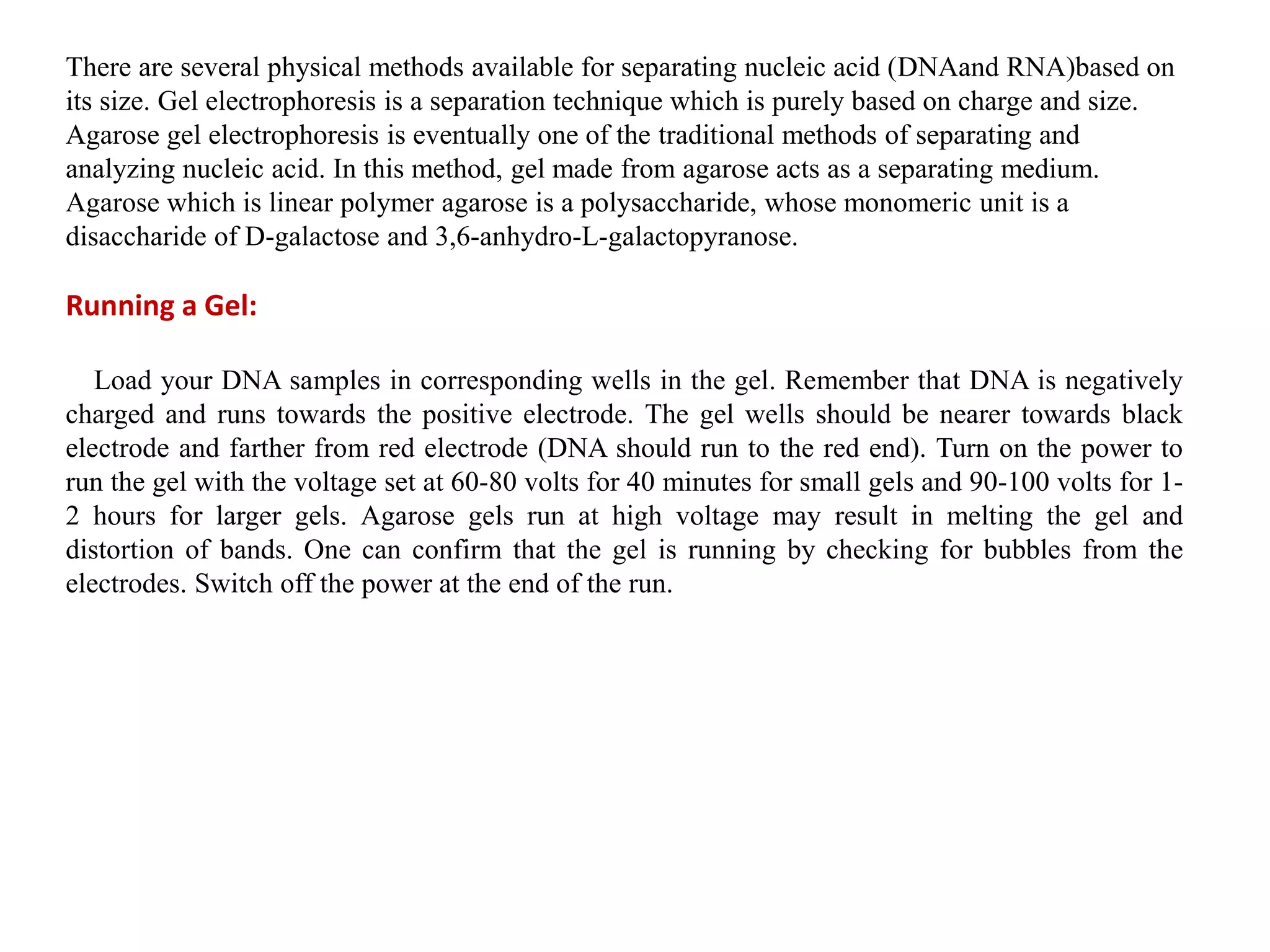 Agarose gel electrophoresis | PPTX