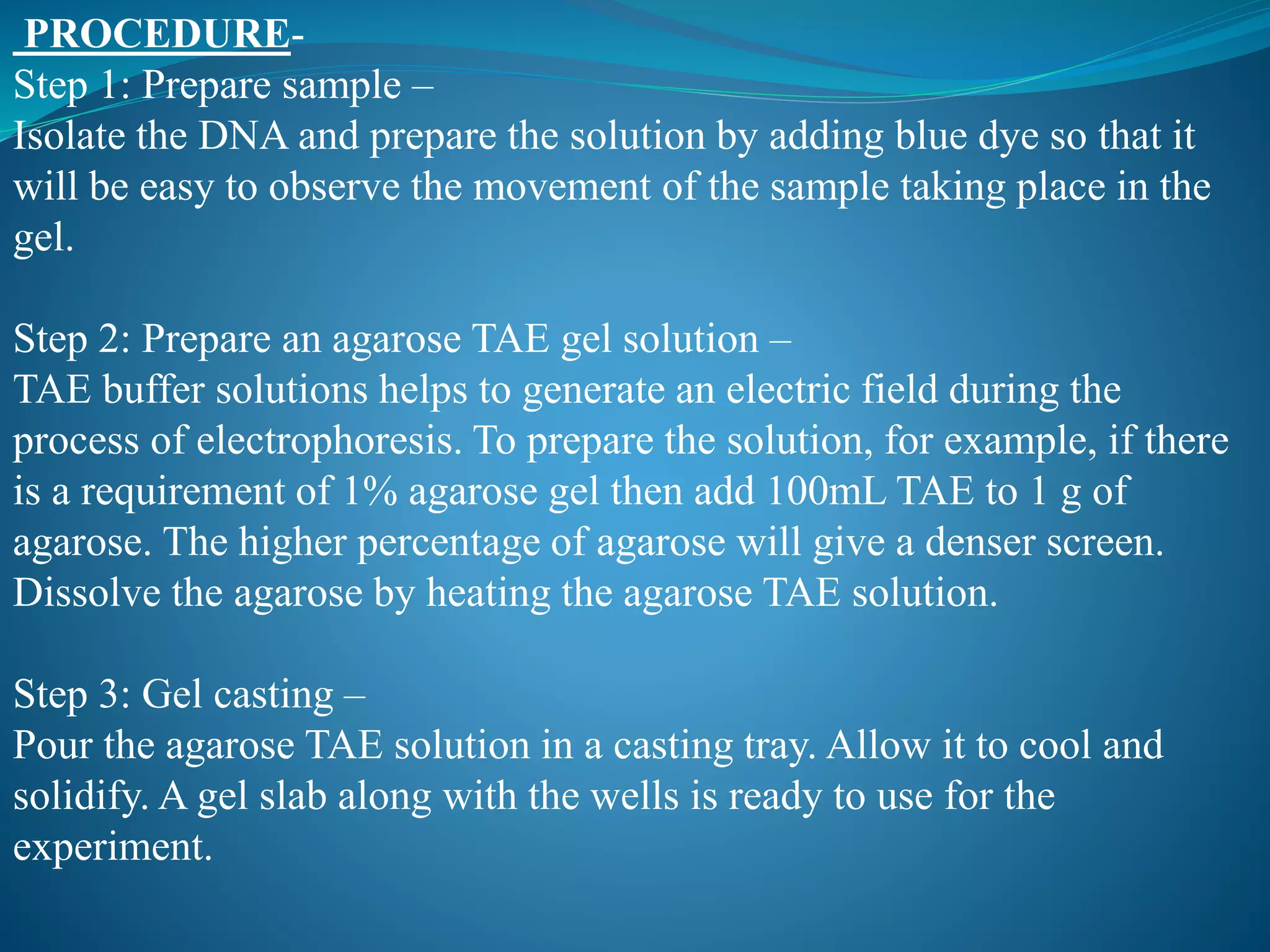 Agarose gel electrophoresis | PPTX