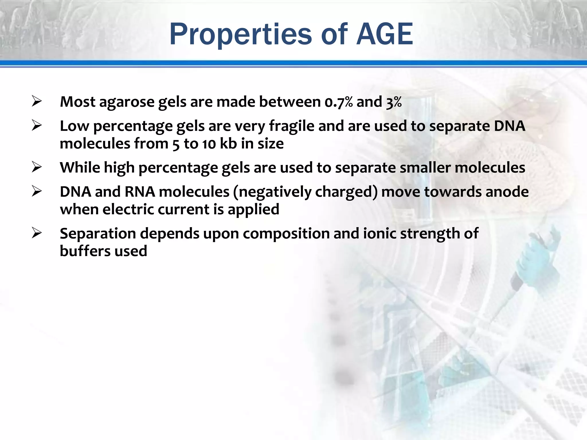 Agarose gel electrophoresis | PPTX