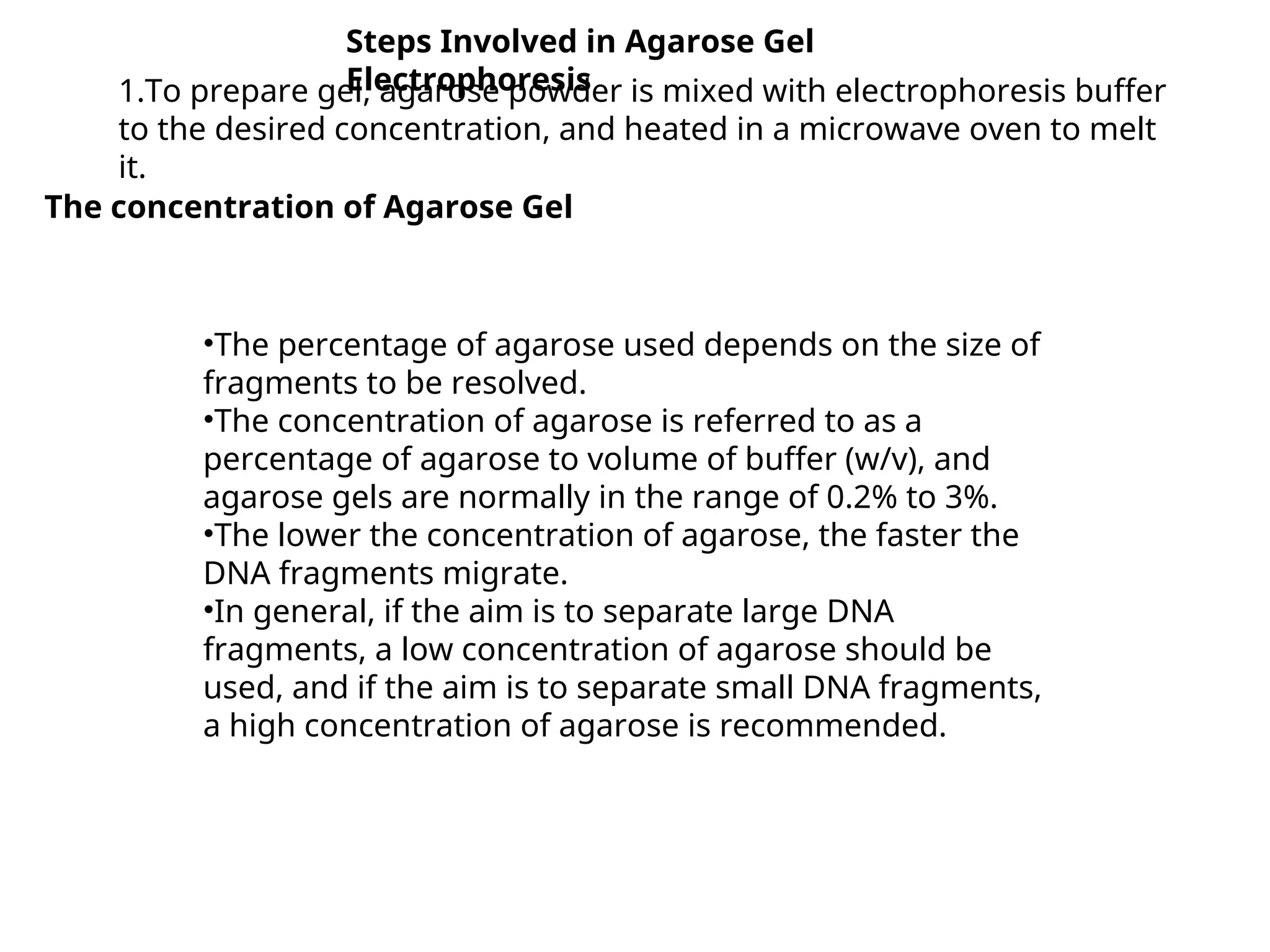 Agarose gel electrophoresis for basic molecular biology experiments | PPT